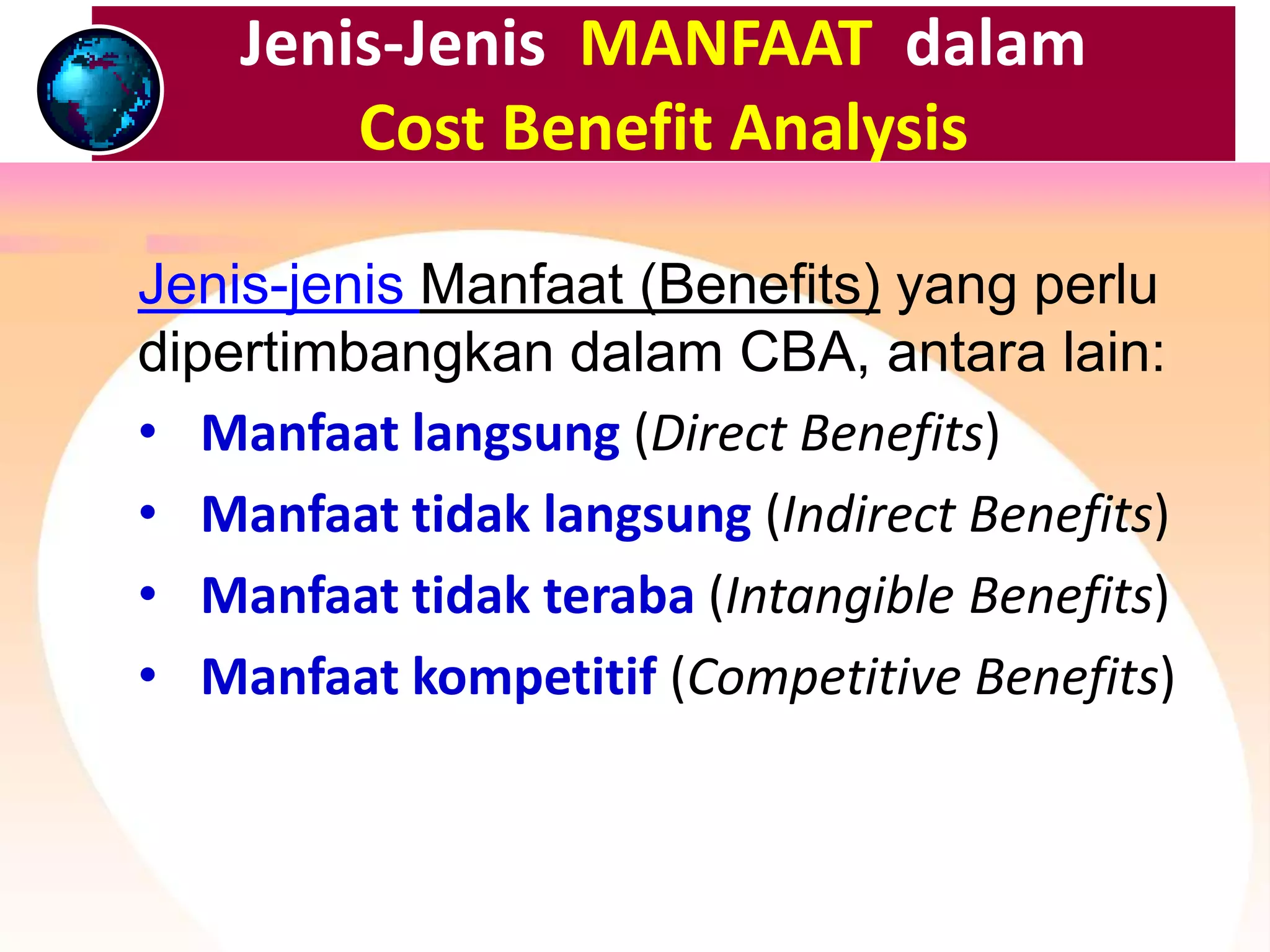 Measuring Benefits & Sensitivity Analysis _ Cost Benefit Analysis (CBA ...