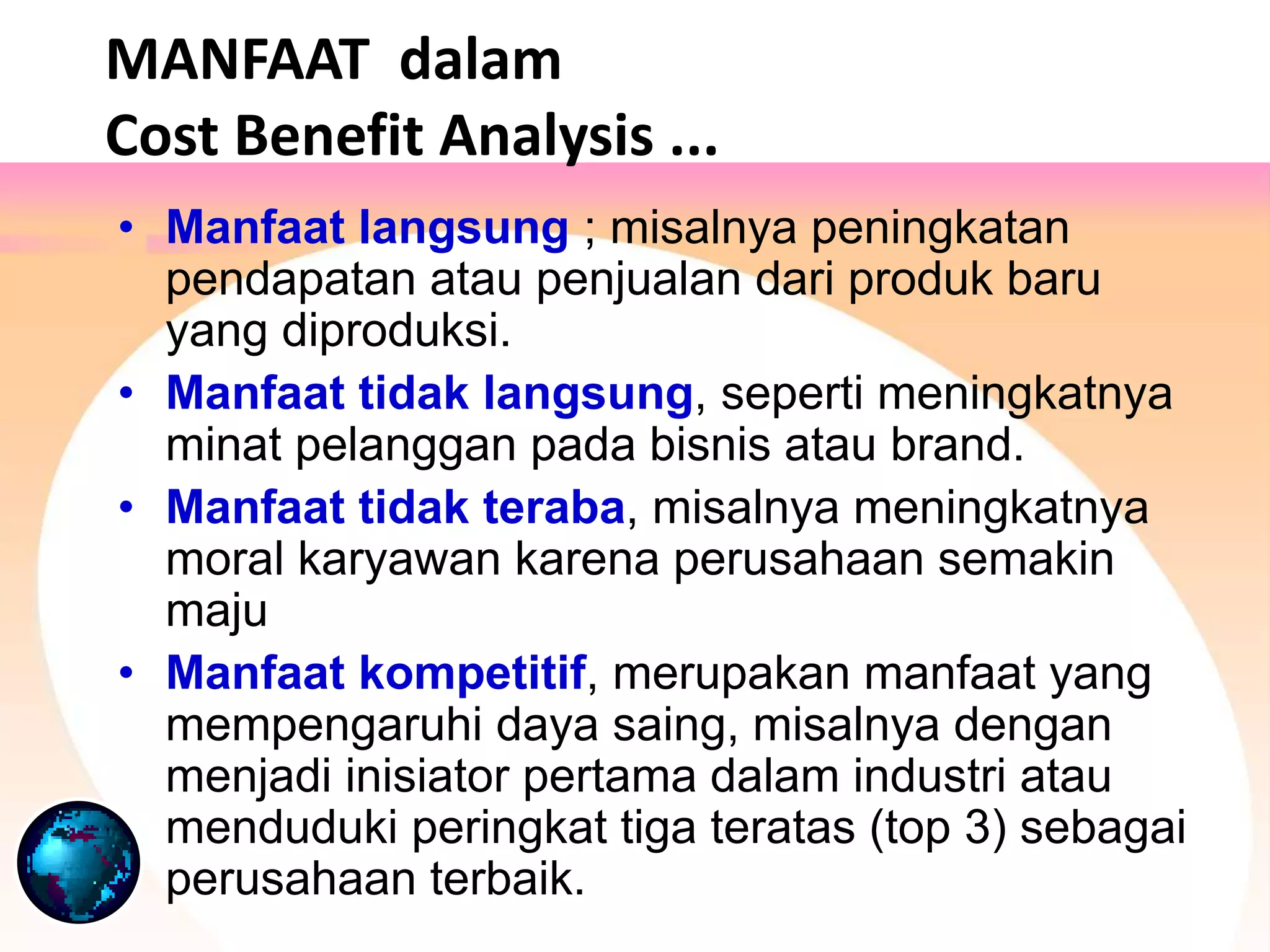 Measuring Benefits & Sensitivity Analysis _ Cost Benefit Analysis (CBA ...