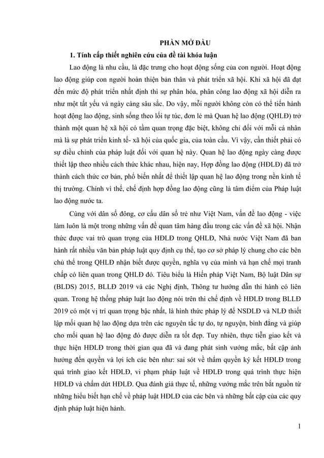 BÁO CÁO THỰC TẬP LUẬT KINH TẾ: PHÁP LUẬT VỀ GIAO KẾT HỢP ĐỒNG LAO ĐỘNG – THỰC TIỄN THỰC HIỆN TẠI ...