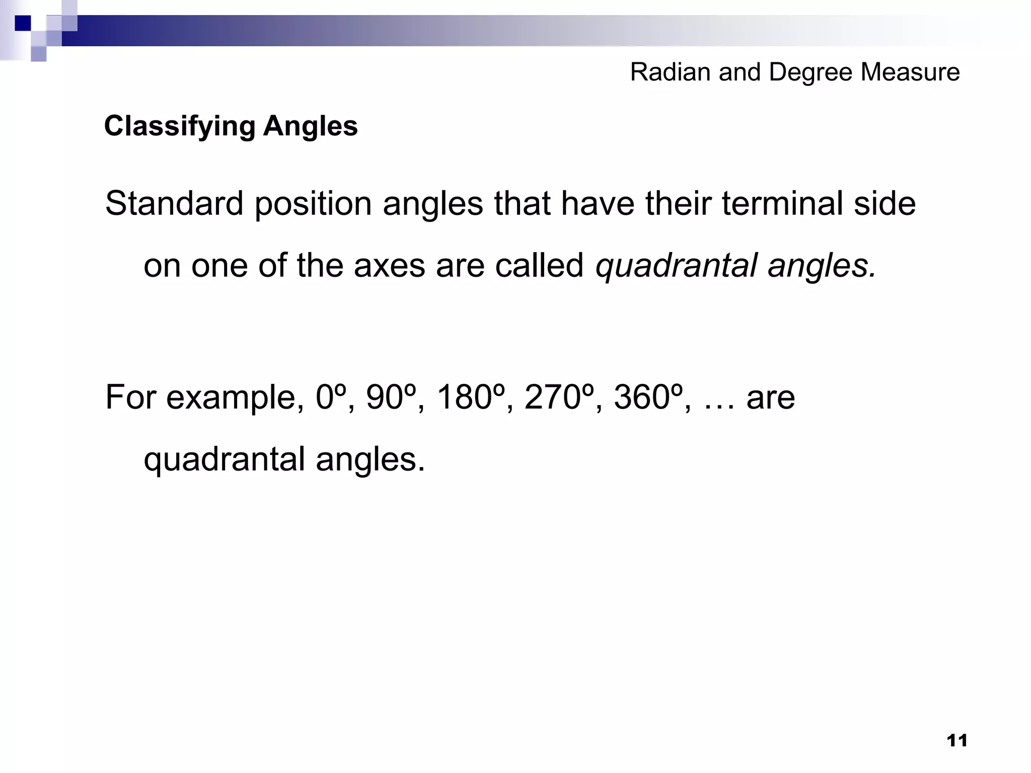 9.2 Radian and Degree Measure.ppt