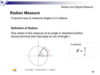9.2 Radian and Degree Measure.ppt