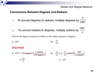 9.2 Radian and Degree Measure.ppt | Drawing and Sketching | Arts and Crafts