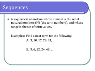 9.1 Sequences and Their Notations | PDF
