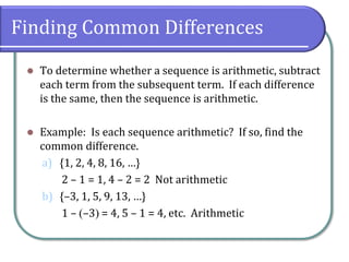 9.2 Arithmetic Sequences | PDF | Education