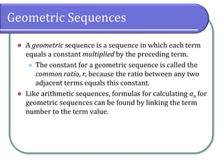 9.3 Geometric Sequences | PPT
