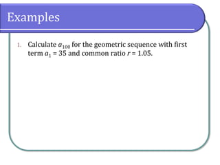 9.3 Geometric Sequences | PPT