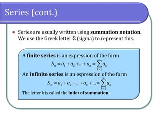 9.4 Series and Their Notations | PDF
