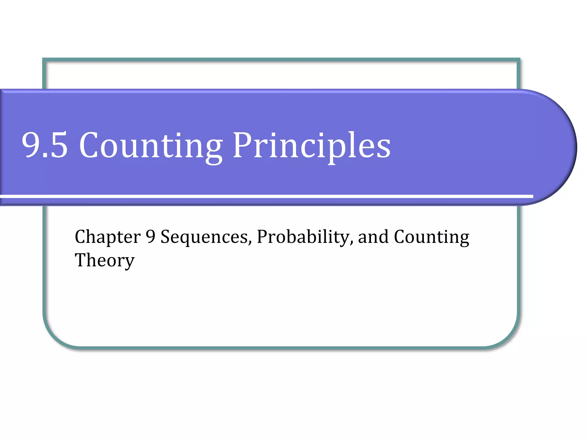 9.5 Counting Principles | PDF | Women\'s Clothing | Women\'s Fashion