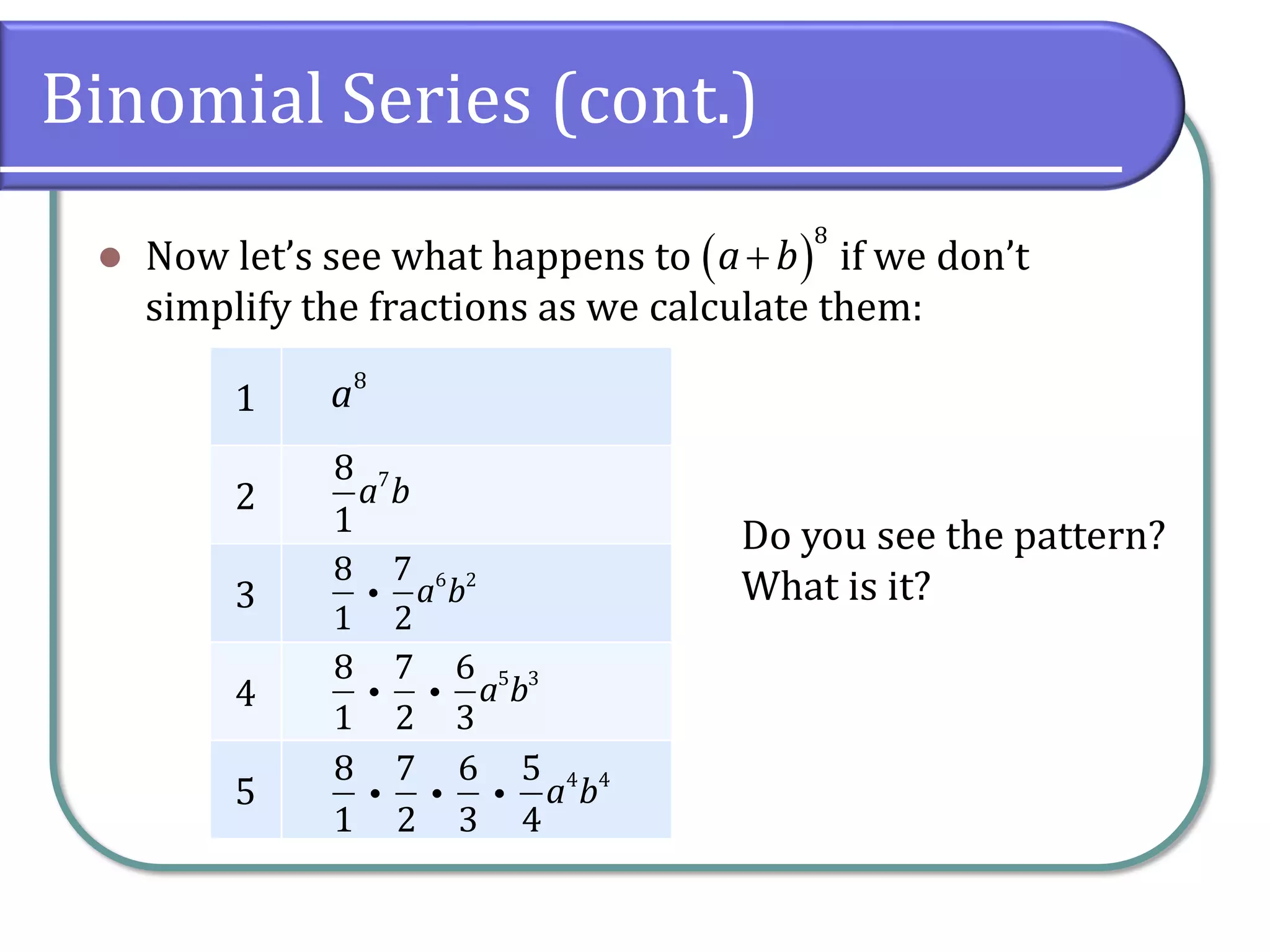9.6 Binomial Theorem | PPT