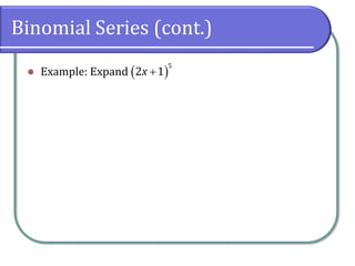 9.6 Binomial Theorem | PPT