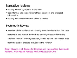 9. Systematic review _Journal Club.pdf | Search | Internet