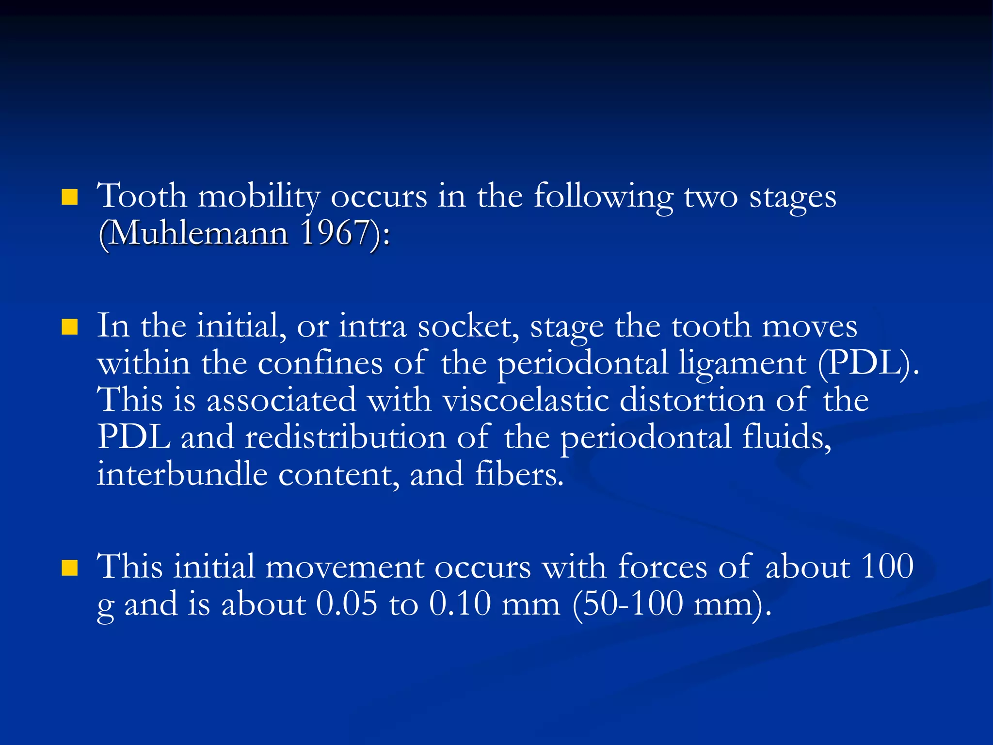 9.Tooth mobility.ppt | Dental Health | Diseases and Conditions