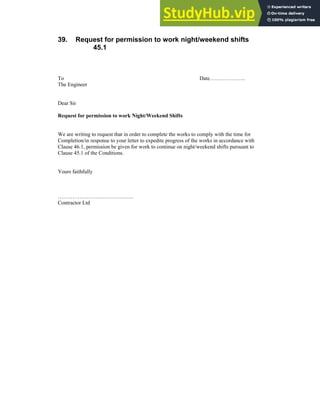 9. Standard Letters And Notices In English Use By The Contractor (With ...