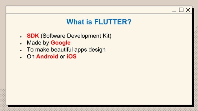 9. Flutter 1 (Pengenalan Flutter).pptx | Computing | Technology & Computing