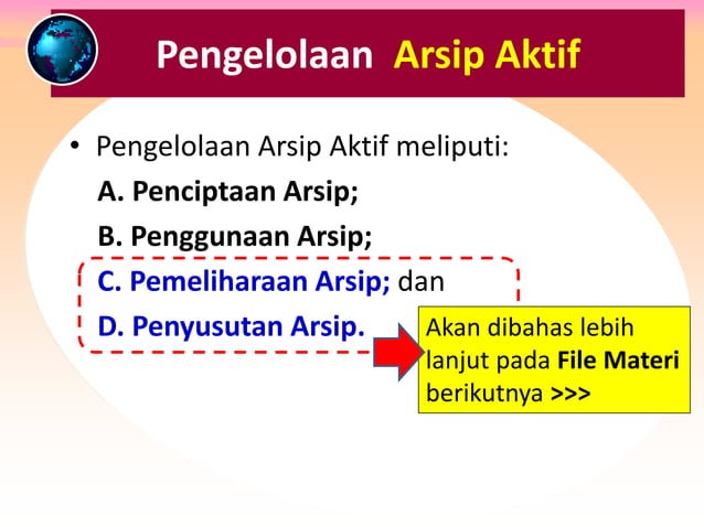 Penciptaan, Kodefikasi dan Penggunaan Arsip Aktif _Training "Document ...