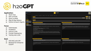 Open Source h2oGPT with Retrieval Augmented Generation (RAG), Web Search, and Agents | PPTX