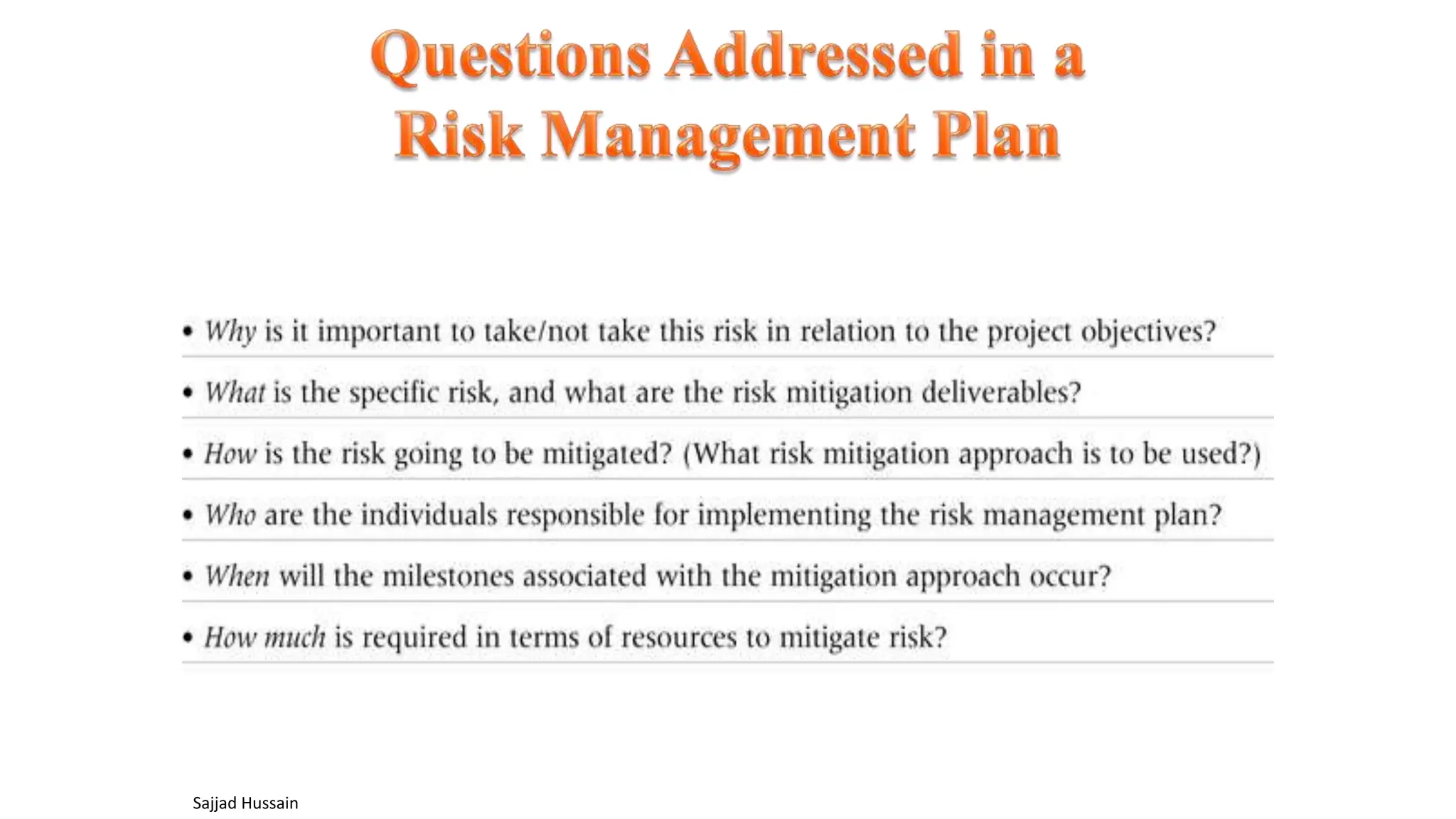 Project Management: Risk Management.pptx | Free Download