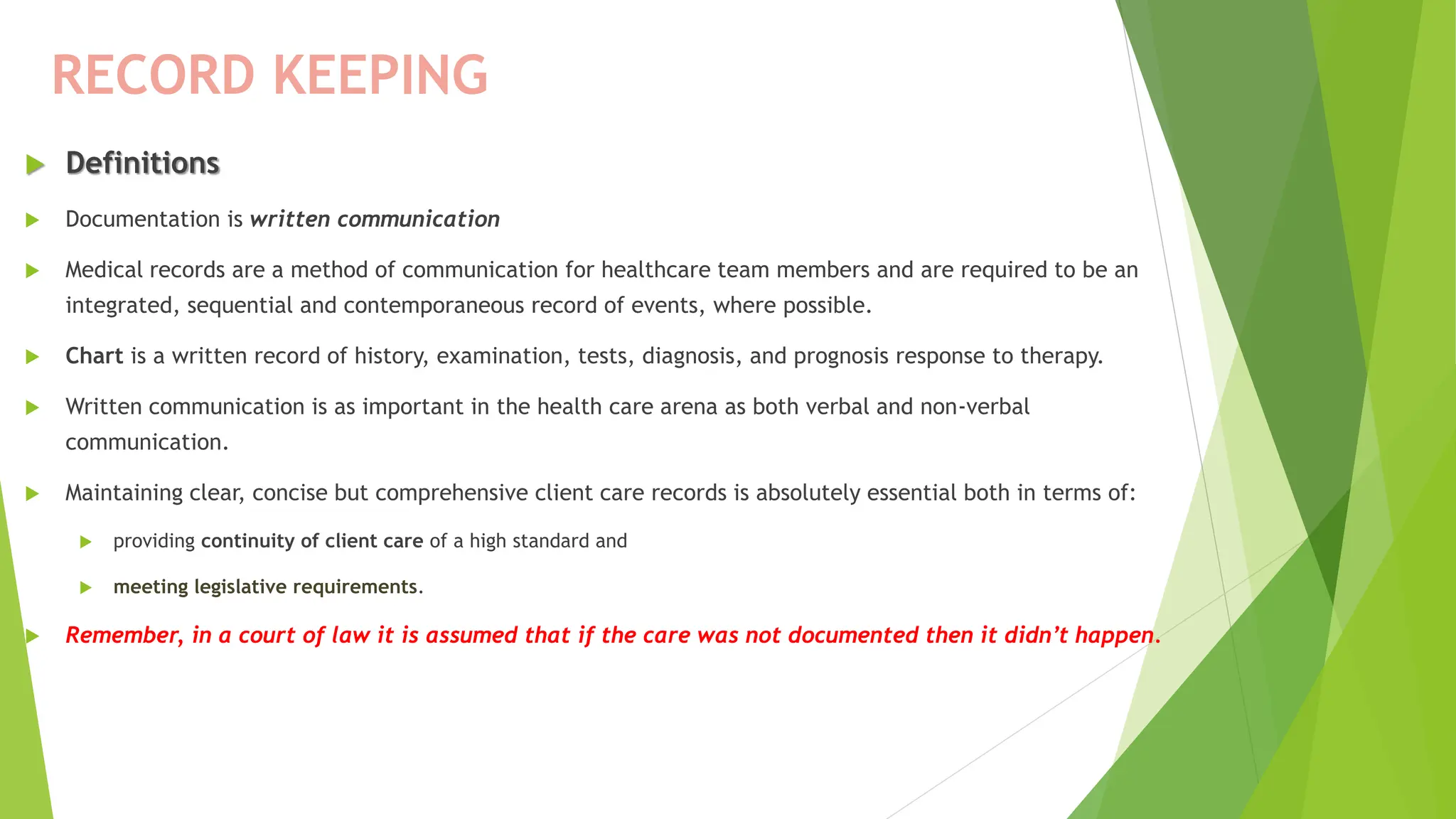 9. Documentation, Recording and Reporting.pptx