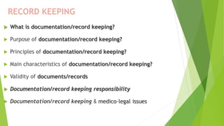 9. Documentation, Recording and Reporting.pptx
