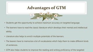 9. GRAMMAR TRANSLATION METHOD in language teaching.pptx | Homework and ...