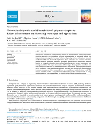 Review Paper on Nanotechnology-enhanced fiber-reinforced polymer ...