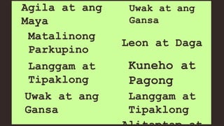 ITO AY KALIGIRAN AT ELEMENTO NG PABULA.pptx