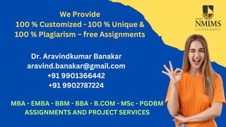 NMIMS Customized Project NMIMS JUNE 2024 Solved Assignments | PPT