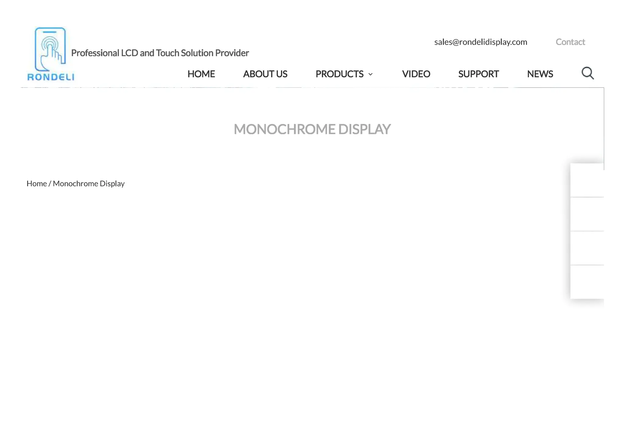 Monochrome Display Module - RONDELI Display | PDF