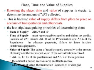 Law of VAT and TOT Lecture Notes in ppts | PPTX