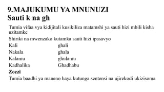 9.MAJUKUMU YA MNUNUZI.pptx CBC FOR GRADE 8 | PPTX