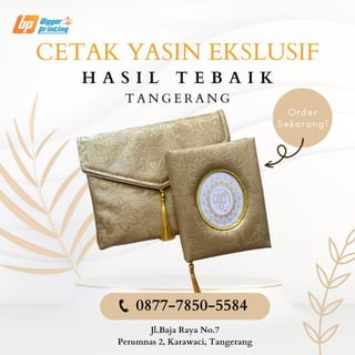 HASIL TERBAIK Wa./Call 0877-7850-5584, Cetak Yasin di Tigaraksa | PDF