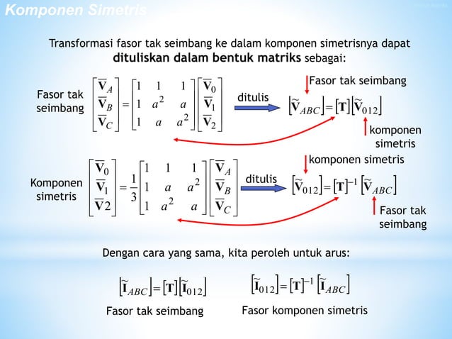 9. Komponen Simetris untuk Analisis Hubung Singkat | PPT | Free Download