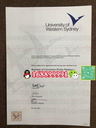 University of Western Sydney degree offer diploma Transcript | PDF