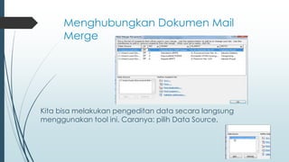 pembuatan margin mail merge pada excel dan belajar | PDF