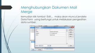 pembuatan margin mail merge pada excel dan belajar | PDF
