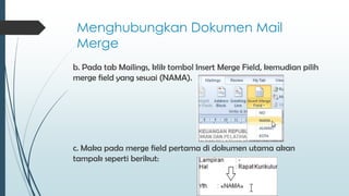 pembuatan margin mail merge pada excel dan belajar | PDF