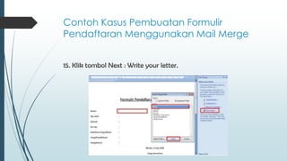 pembuatan margin mail merge pada excel dan belajar | PDF