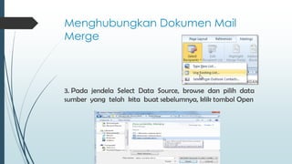 pembuatan margin mail merge pada excel dan belajar | PDF