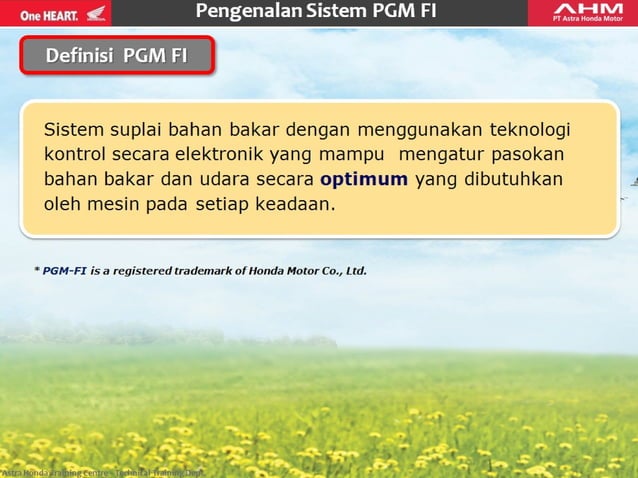 9. HONDA PGM-FI, perawatan sensor sepeda motor | PPTX