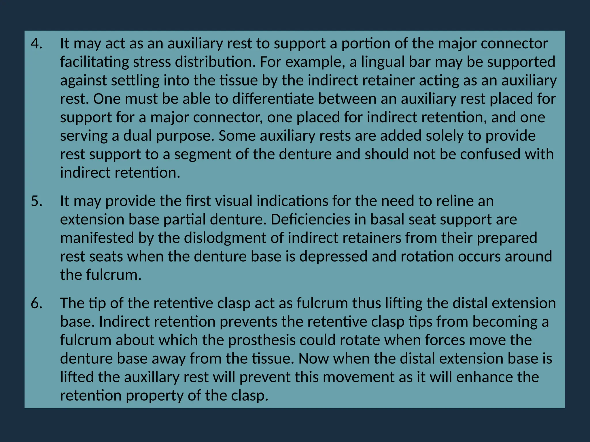 Indirect retainer in removable partial denture | PPTX
