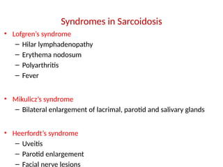 Sarcoidosis Respiratory Disease Slide Note | PPTX