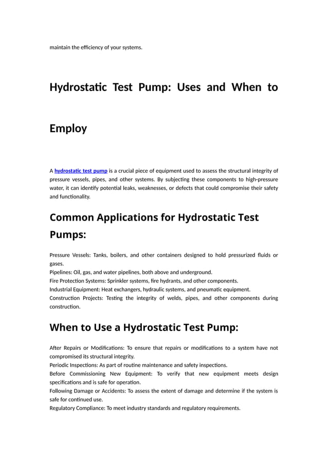 Ensuring Structural Integrity With Hydrostatic Testing Pdf