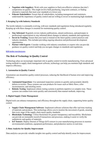 How to Ensure Quality Control in Textile Manufacturing A Comprehensive ...