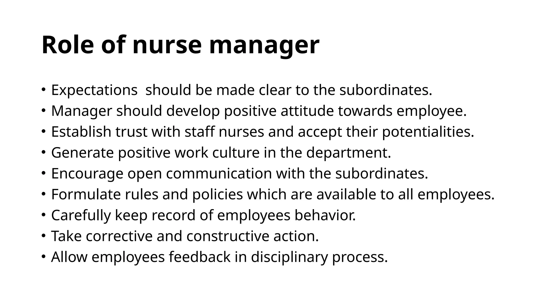 maintainence of discipline for nursing administration ppt | PPTX