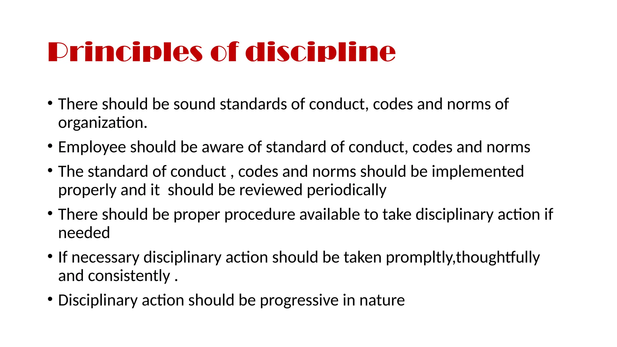maintainence of discipline for nursing administration ppt | PPTX