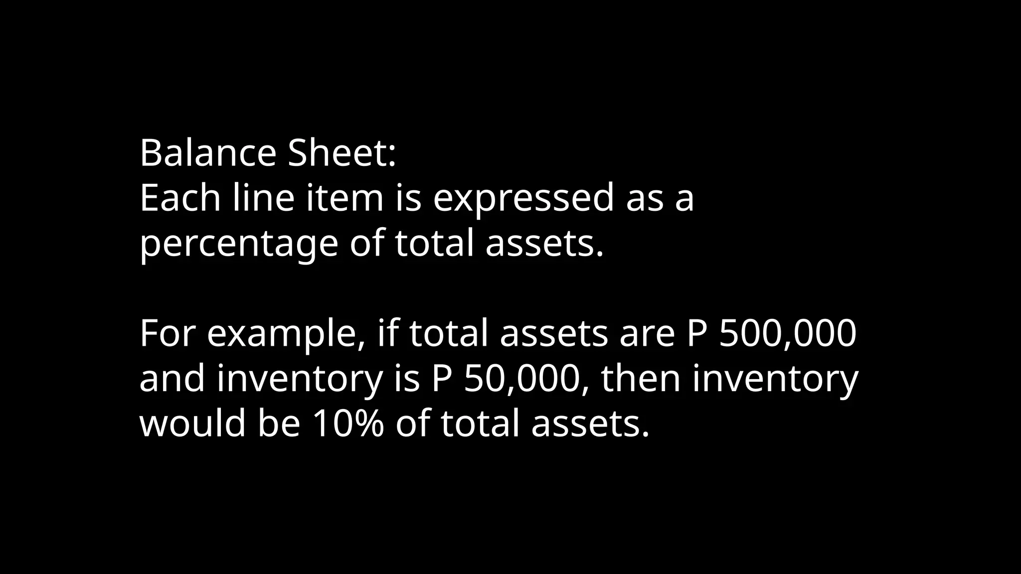 Vertical Analysis for the Financial Statement | PPTX
