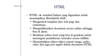 Dasar Pemrograman Web dengan HTML dan CSS | PDF
