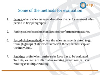 Evaluating Sales Force Performances.pptx | Sales | Business