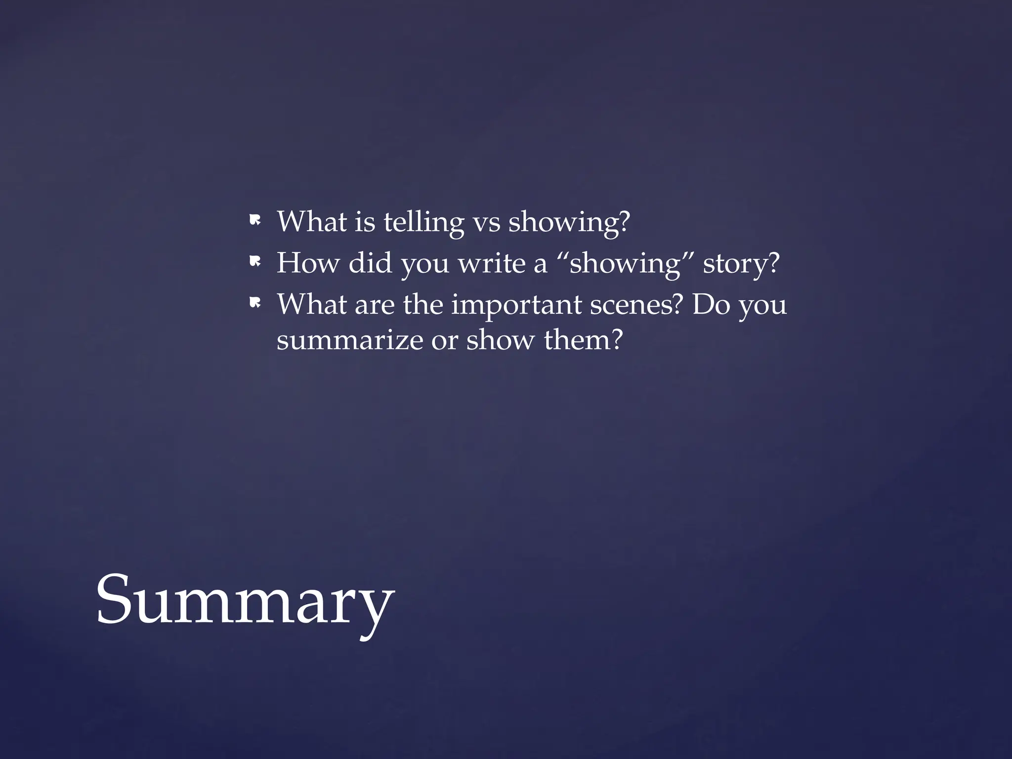 9.23 Showing vs. Telling.pptx Intro to writing | PPT | Free Download