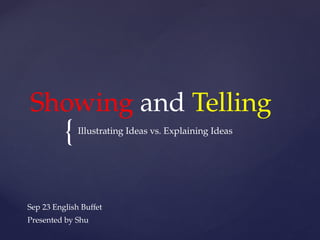 9.23 Showing vs. Telling.pptx Intro to writing | PPT